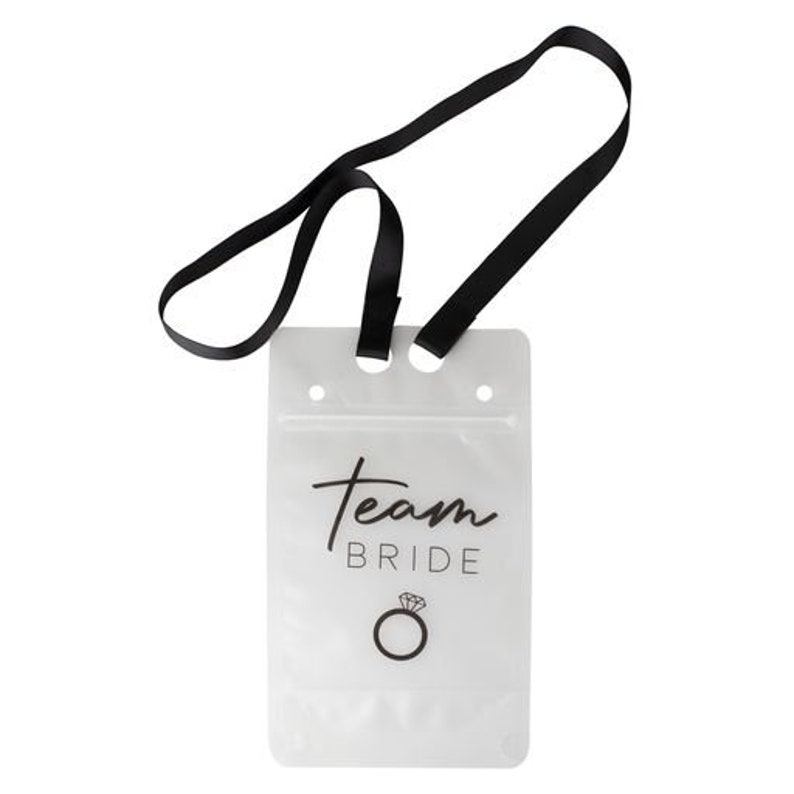 Team Bride Hen Party Drink Pouch With Straw and Lanyard - Etsy