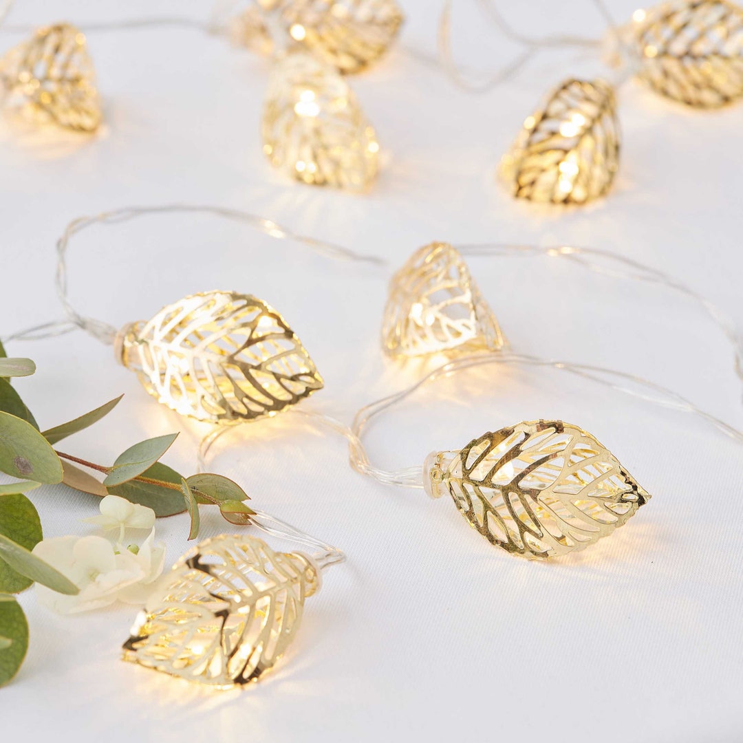 Gold Vine Leaf String Lights - Etsy