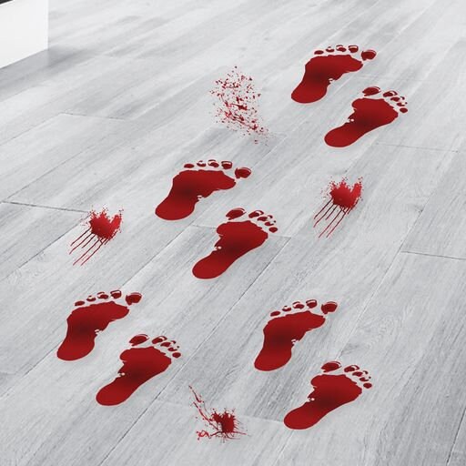 Red Blood Splatter & Footprint Halloween Floor Stickers - Etsy