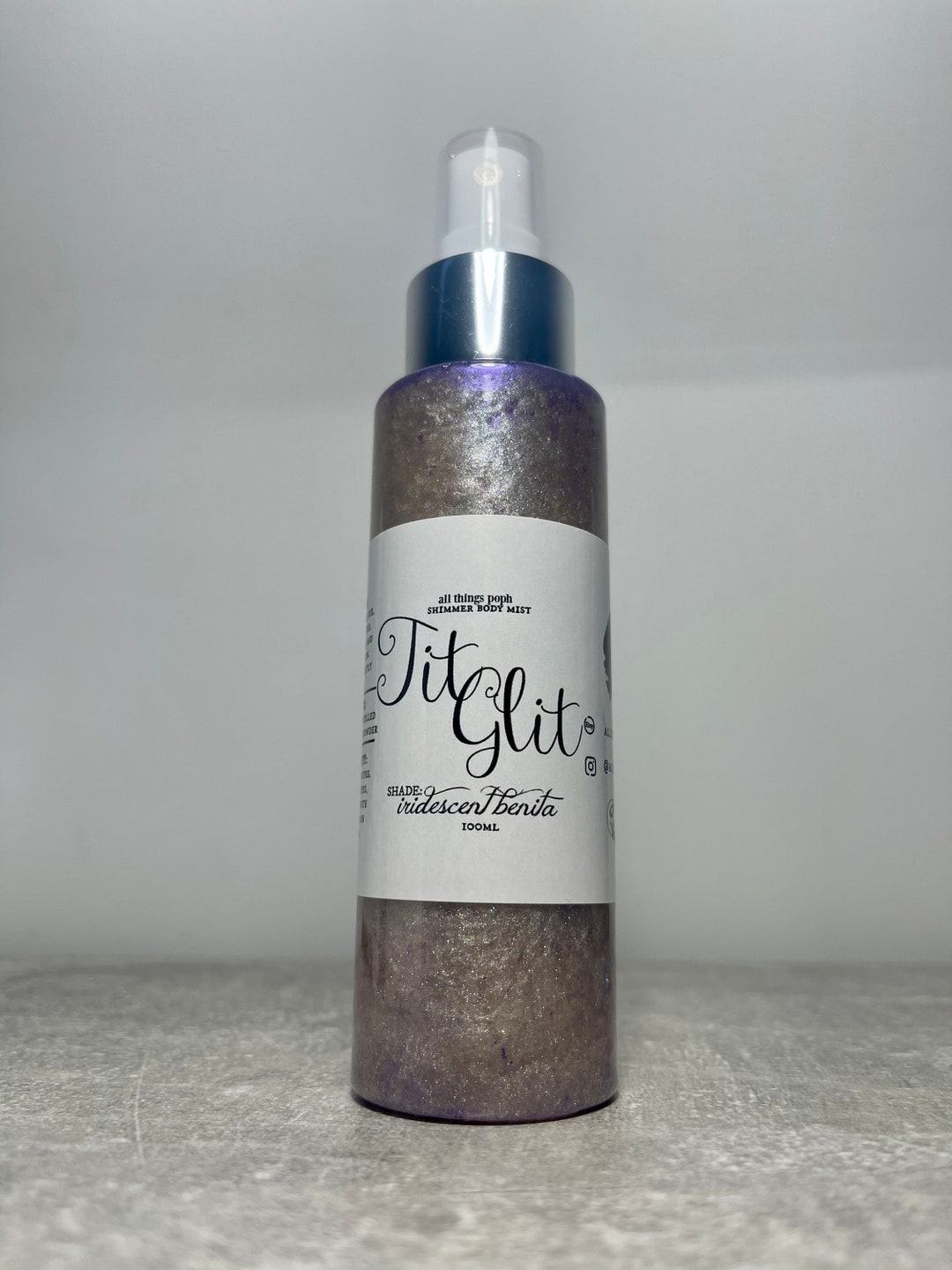 Silver Titglit ™ / Shimmer Body Mist / Iridescent Benita / Holographic ...