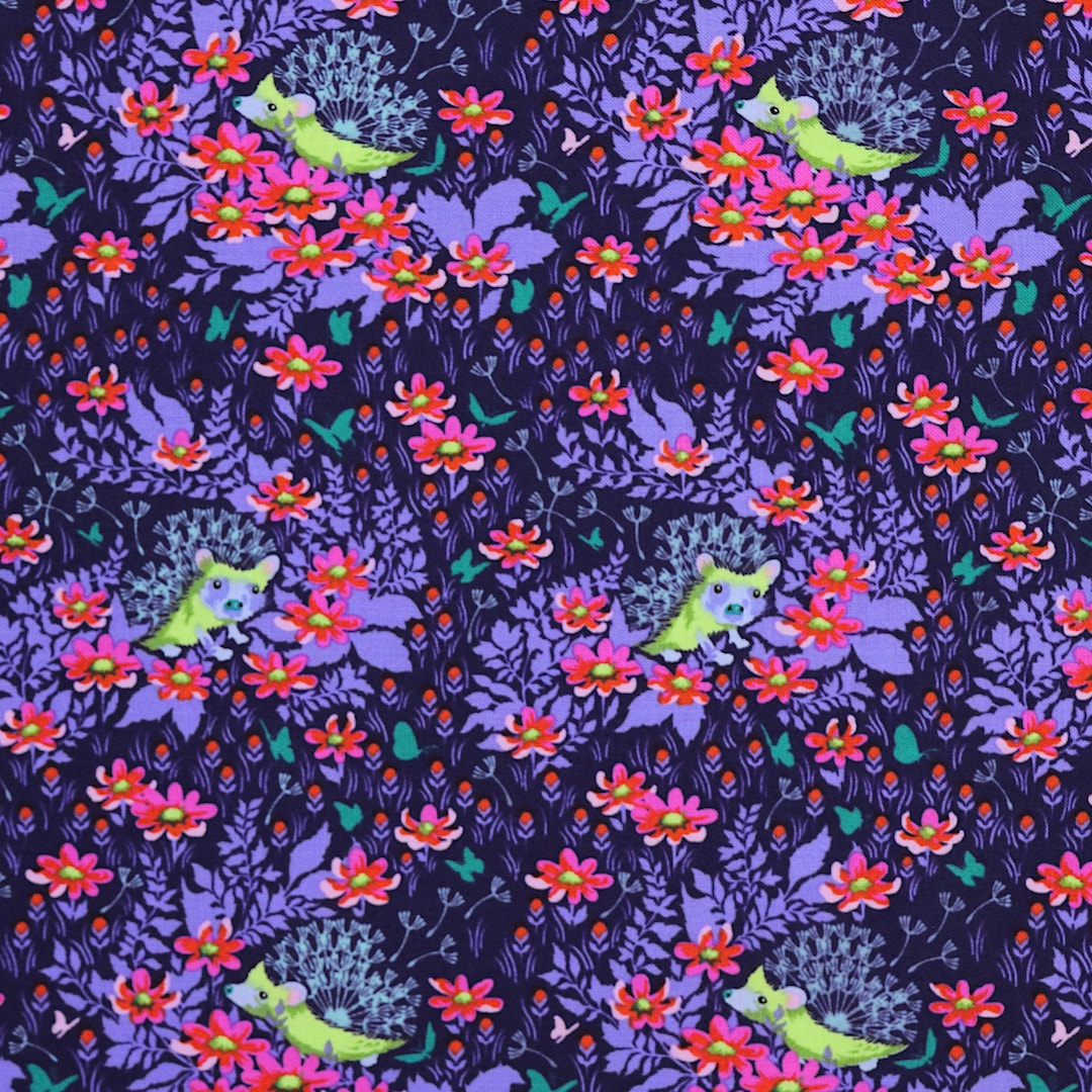 100% Cotton Fabric Tula Pink Tiny Beasts Who's Your Dandy Glimmer ...