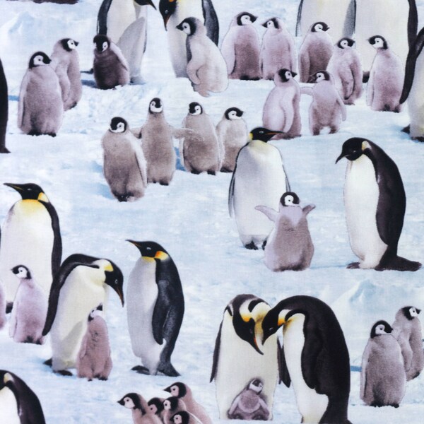 Penguin Cotton Fabric - Etsy UK