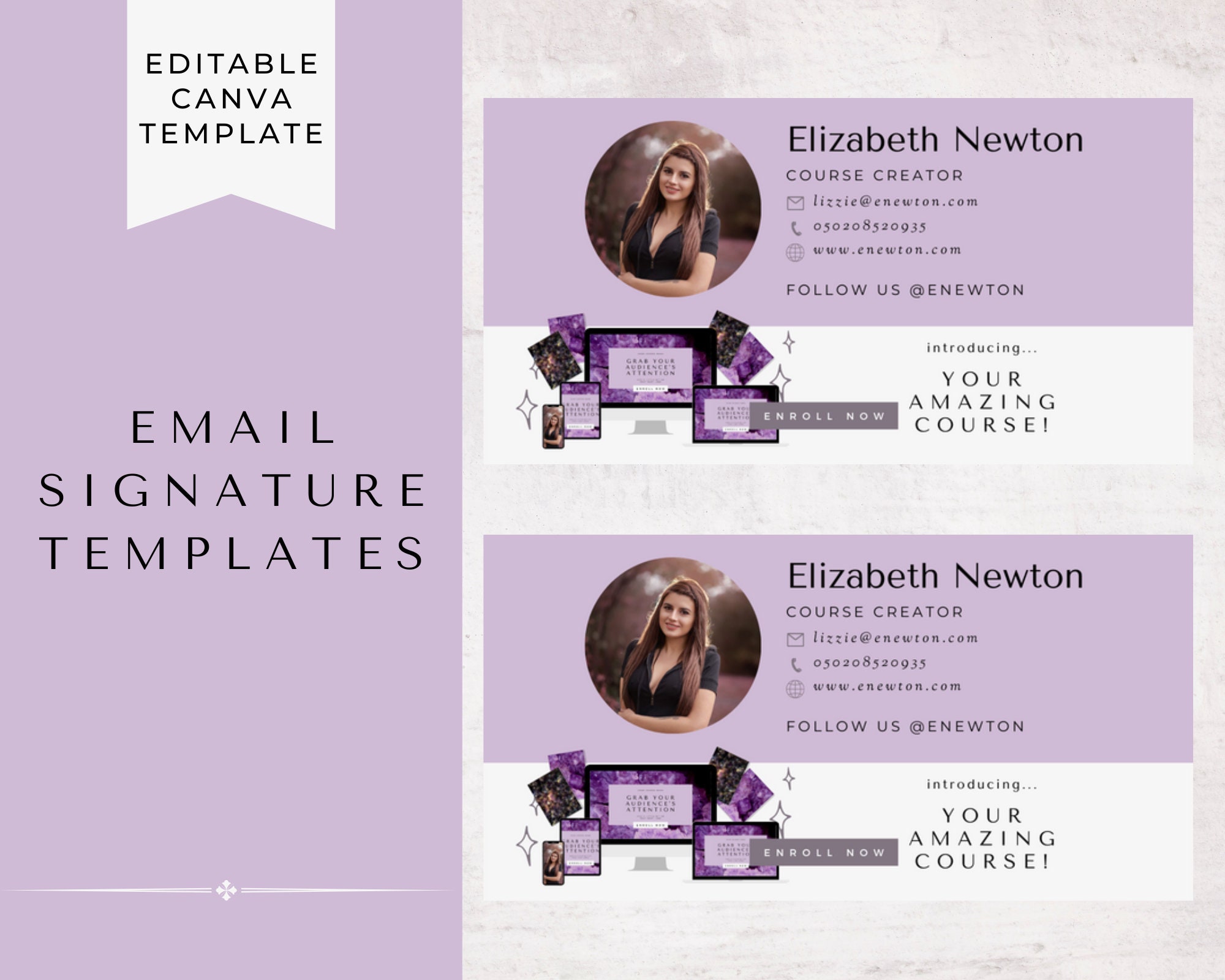 Email Signature Canva Template Instant Download Digital - Etsy