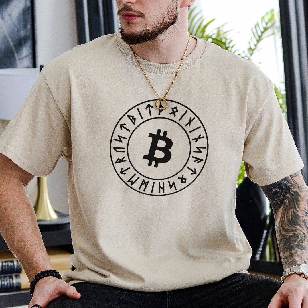 Bitcoin T-shirt Viking Runes "in Satoshi We Trust", Printed Crypto ...