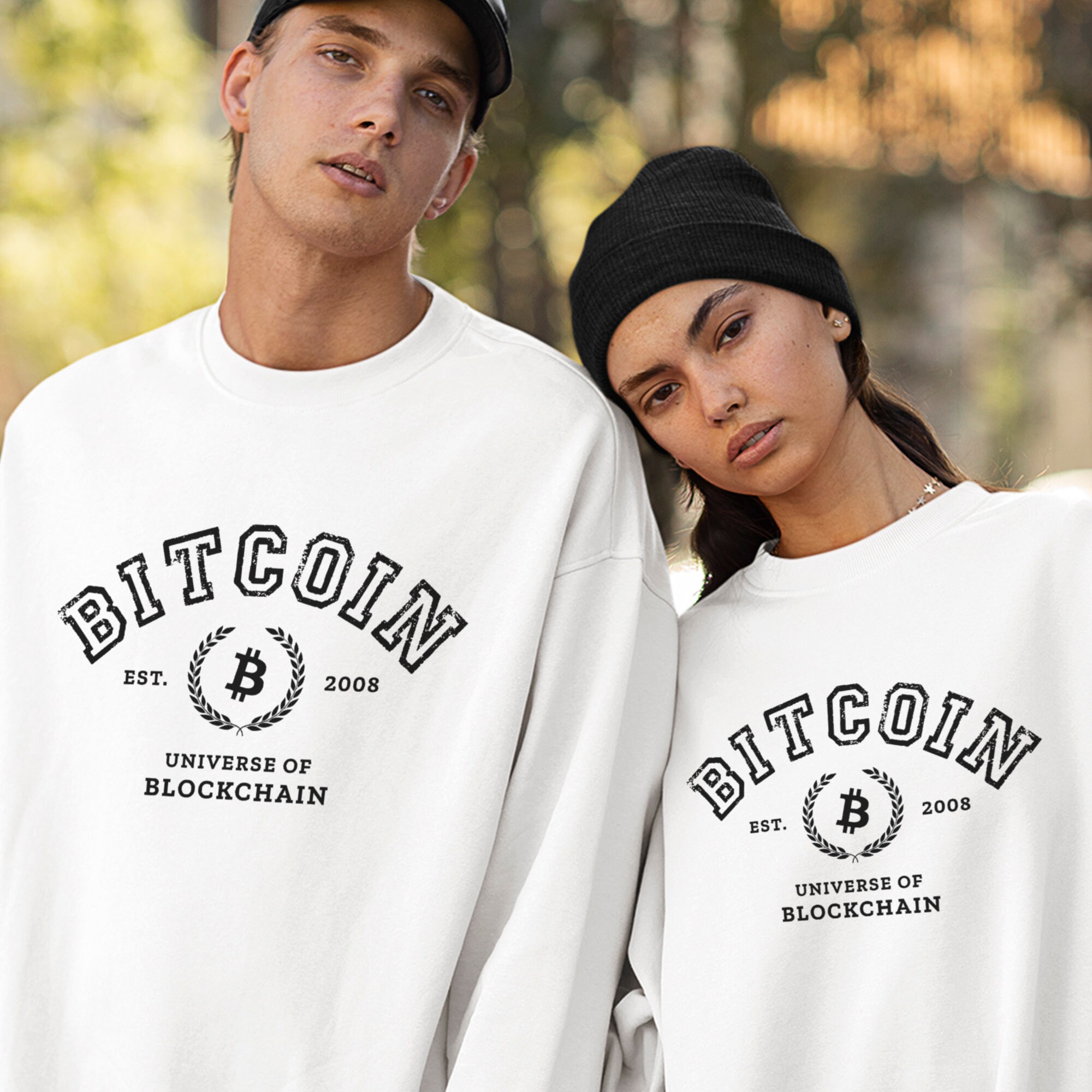Bitcoin Sweatshirt, Crypto Sweater Universe of Blockchain College ...