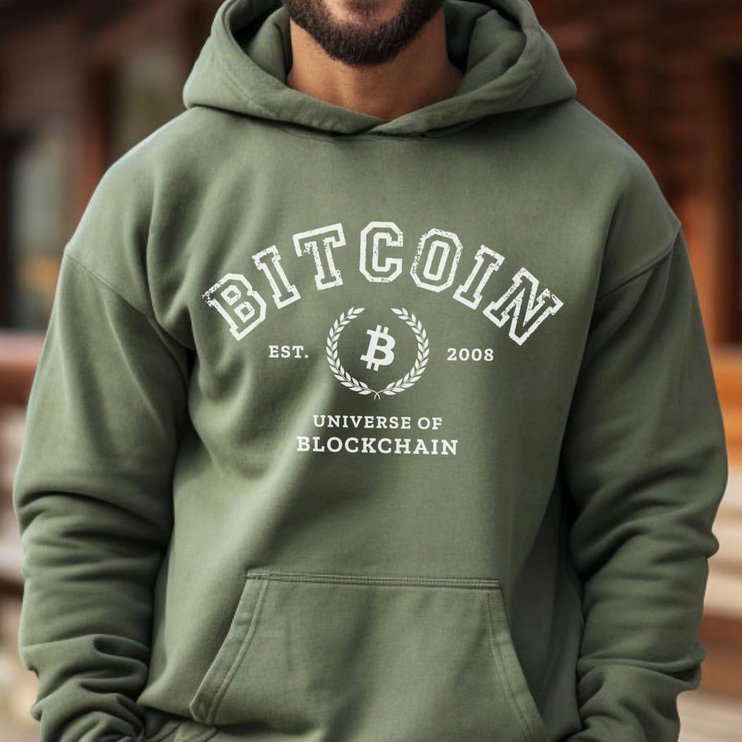 Bitcoin Hoodie, Crypto Sweater Universe of Blockchain College, Sweat à ...