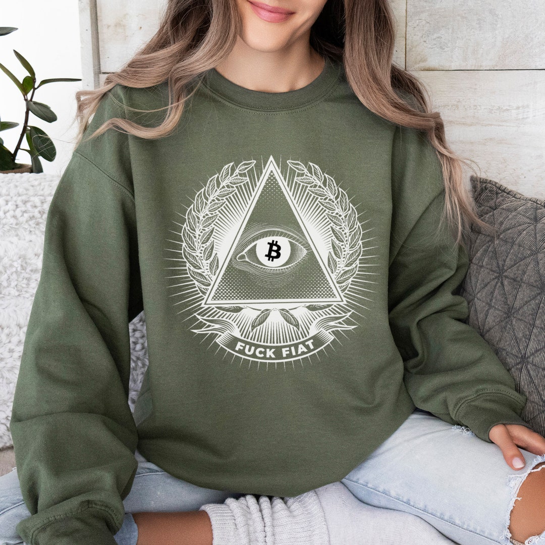Bitcoin Illuminati Sweatshirt, Crypto Sweater With Print, Lightweight ...