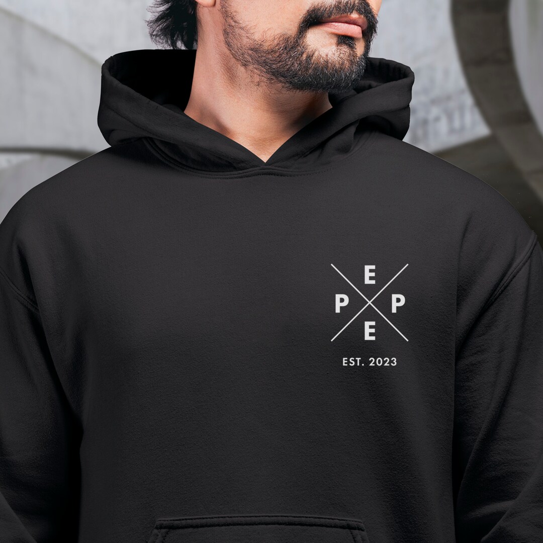 Pepe Hoodie, Crypto Meme Pullover With X-logo PEPE on the Chest ...