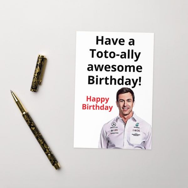 Toto Wolff Birthday Card - Etsy