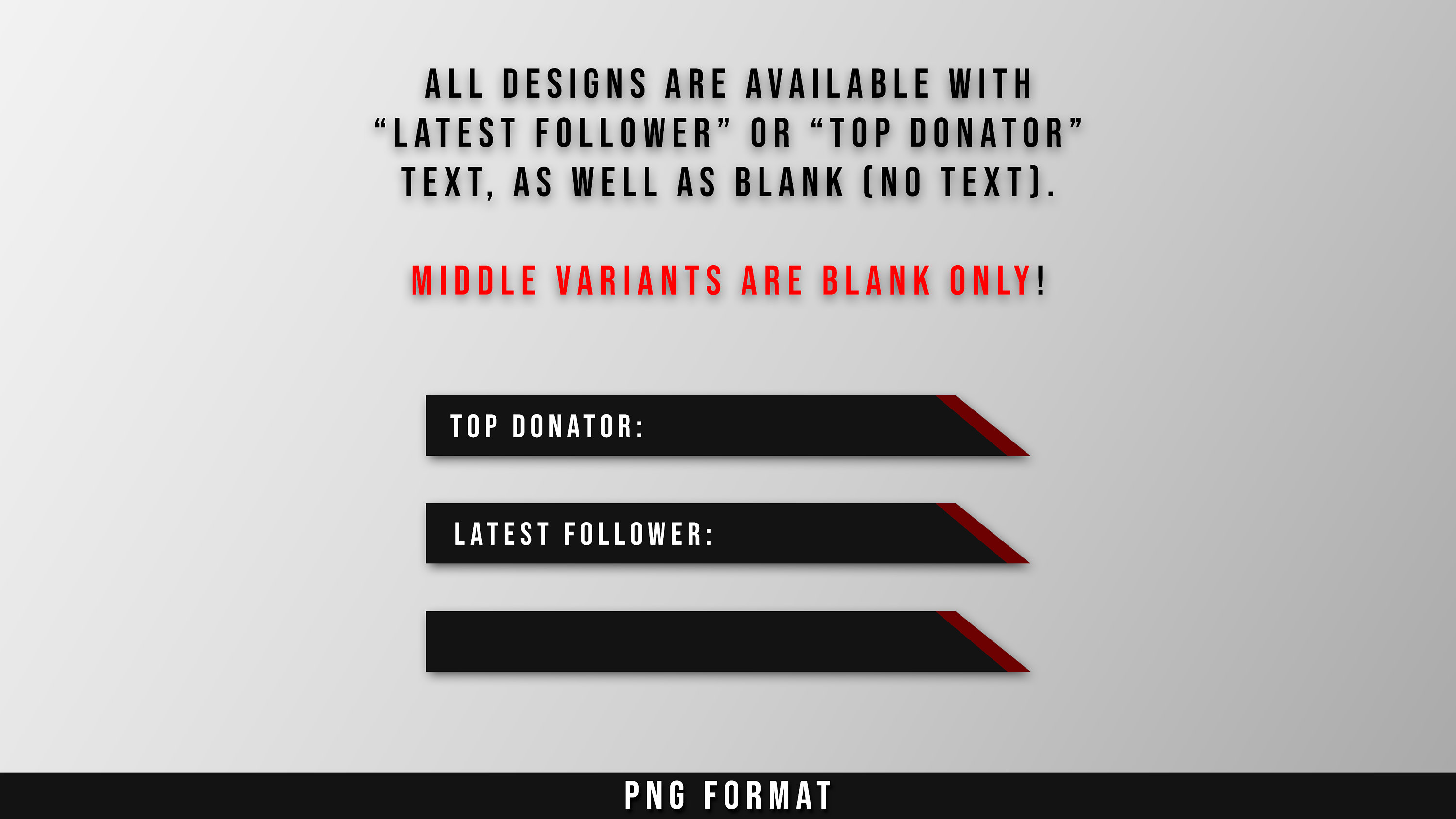CRIMSON Banner Stream Overlay Pack CLEAN Semi-modular Banner - Etsy