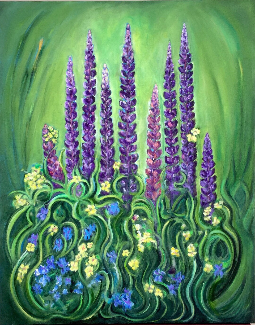 Original Acrylic: Dancing Wildflowers - Etsy