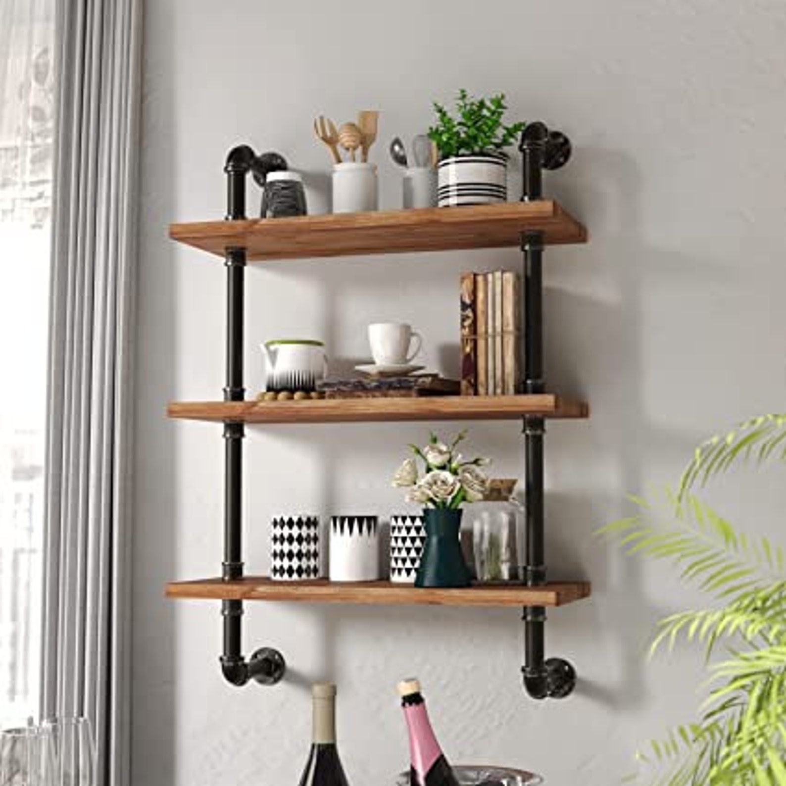 Rustic Pipe Shelving Unit Vintage Industrial Pipe Shelf - Etsy