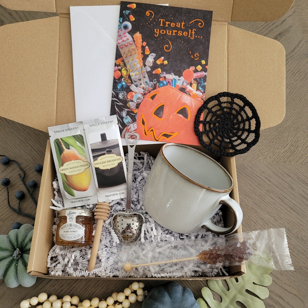 Halloween Gift Set, Tea Gift Set, Fall Gift Box, Gift for Colleague ...