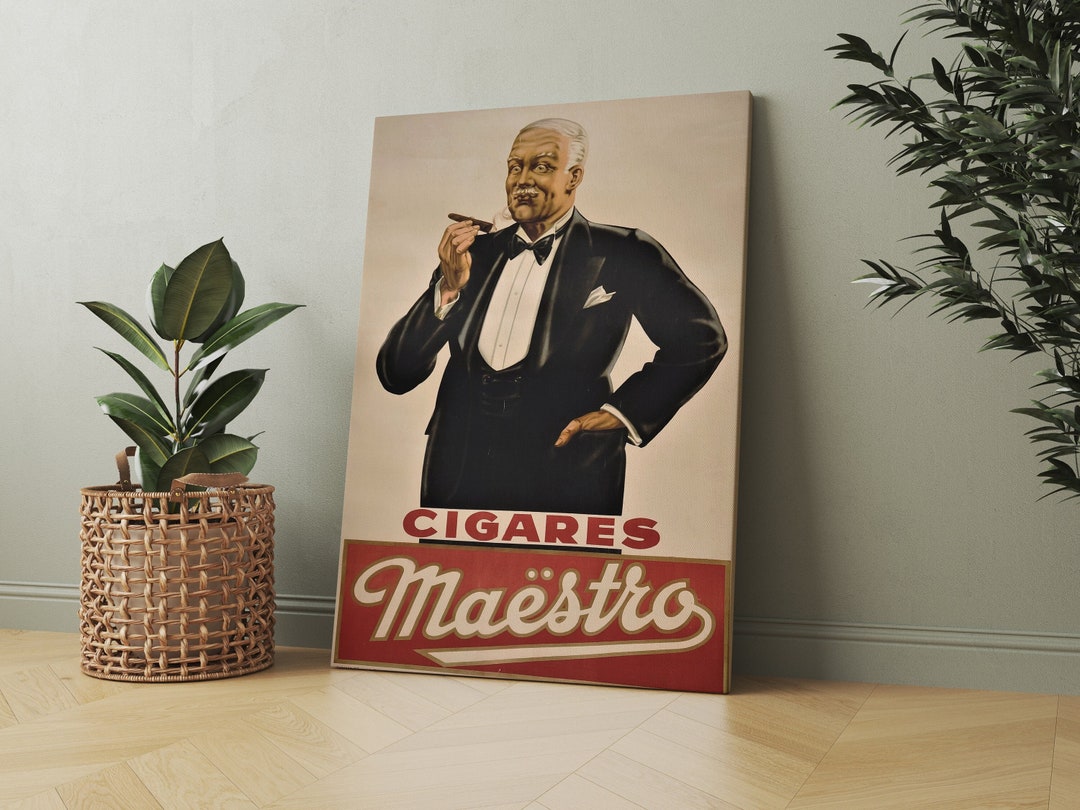 The Cigares Maestro Cigarette Poster Print Vintage Wall - Etsy