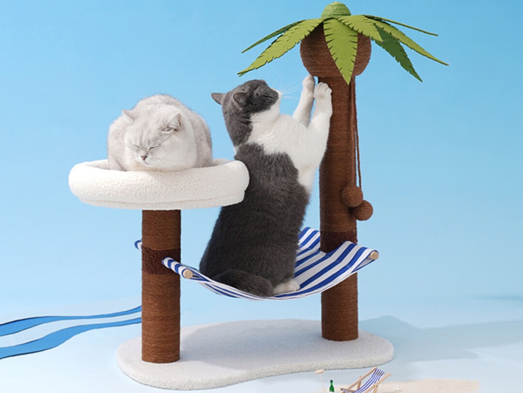 Coconut Tree Cat Tree, Cat Tower, Cat Nest, Cat Climbing Frame, Cat ...