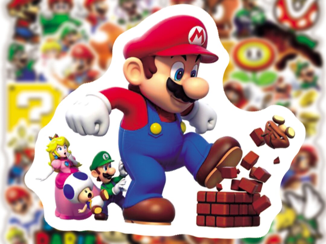 Super Mario Stickers 50pcs, Cartoon Stickers, Waterproof Stickers ...