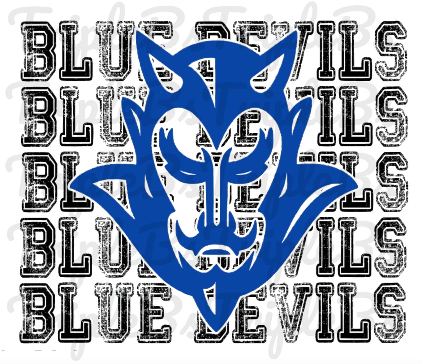 Blue Devils Mascot Stacked PNG Digital Download - Etsy