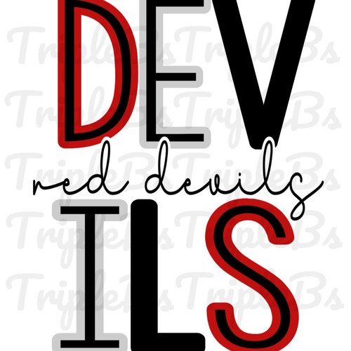Color Mascot Red Devils PNG - Etsy