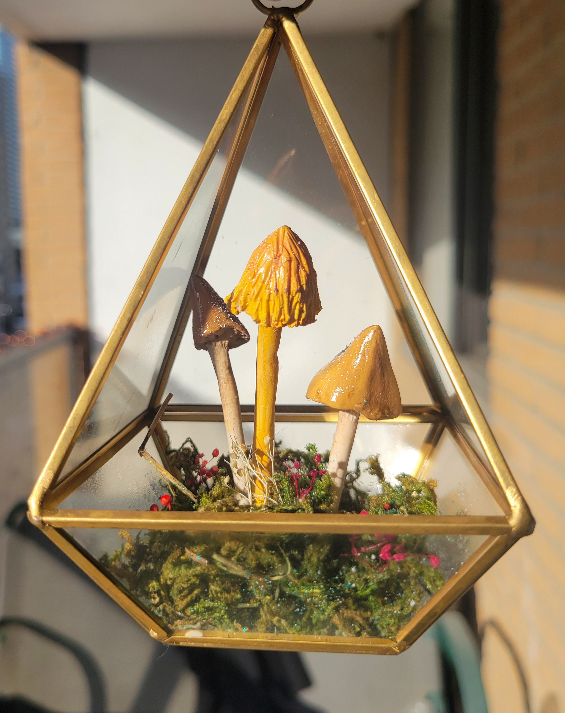 Geometric Mushroom Terrarium | Polymer Clay - Etsy