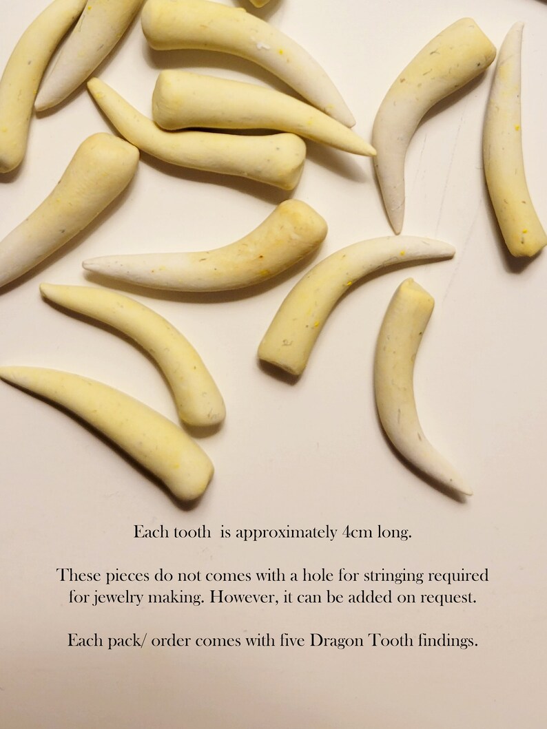 Dragon Tooth (style 2) | Polymer Clay Dragon Tooth for Jewelry and ...