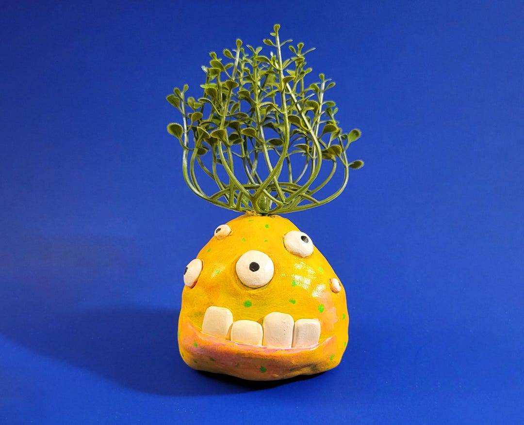 Gooby Bloom – Colorful Plant Alien Buddy With Big Eyes - Etsy