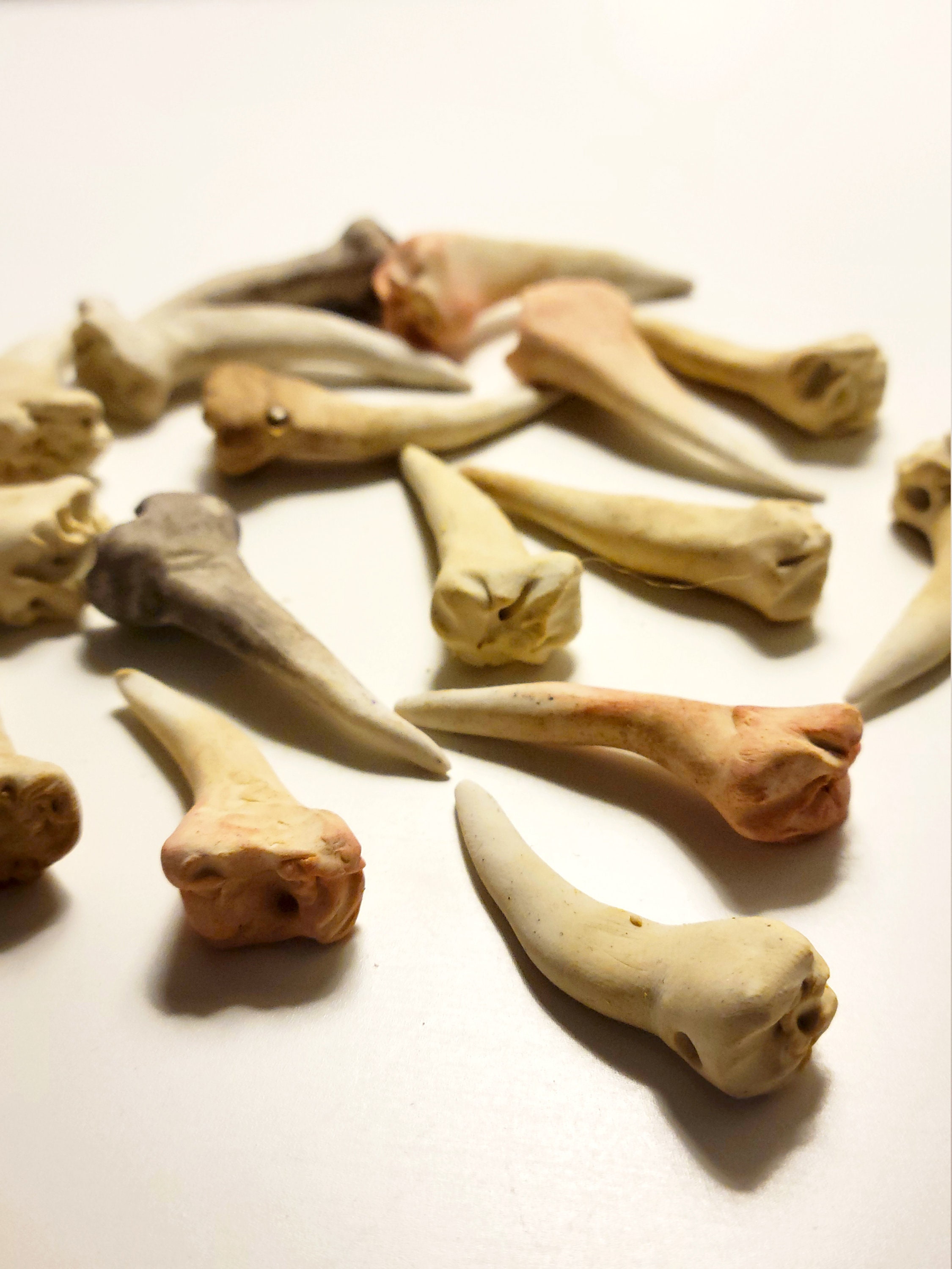Handmade Polymer Clay Dragon Teeth: Jewelry & Craft Making (set of 5 ...