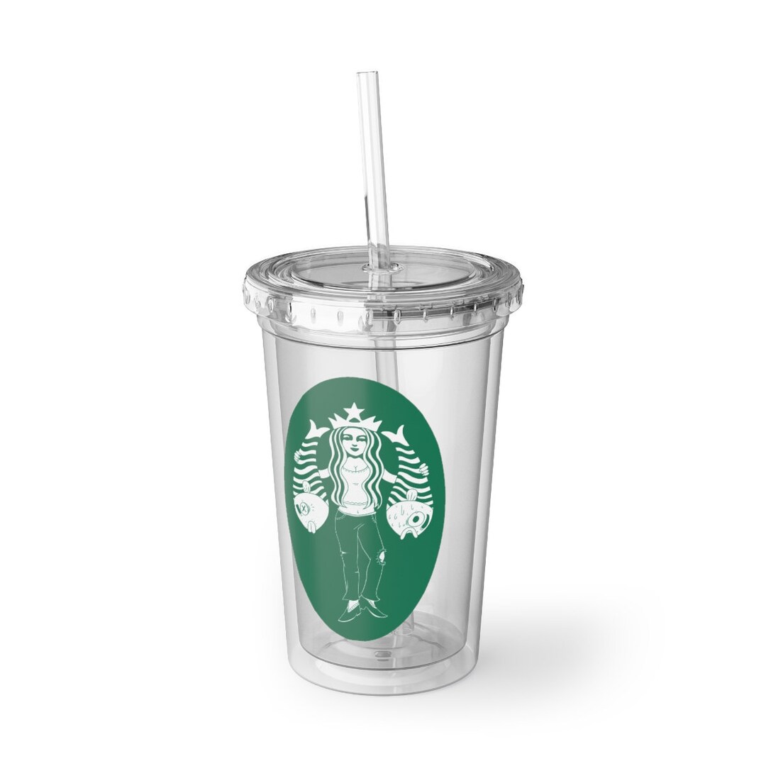 Starbucks Iconic Transparent With Lid and Pipette 16oz Cold Coffee Mug ...