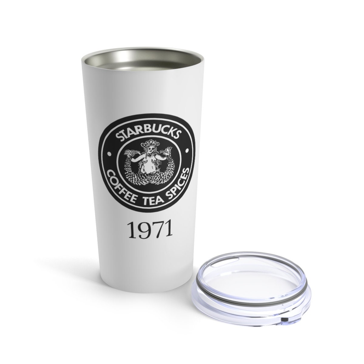 Starbucks Vintage Retro Iconic 1971 Logo 20oz Stainless Steel Thermos ...