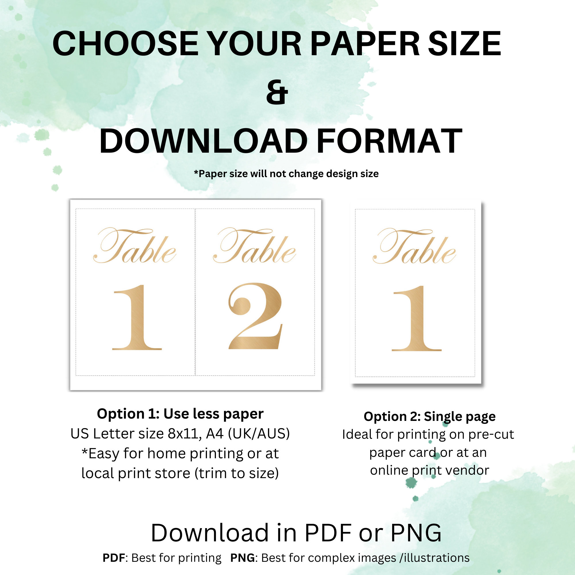 8x11 Printable Numbers