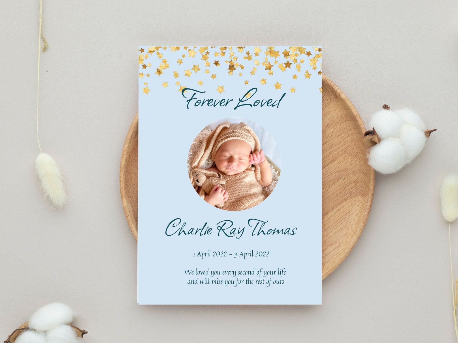 Child or Baby Funeral Program, Child or Baby Order of Service, Boy ...