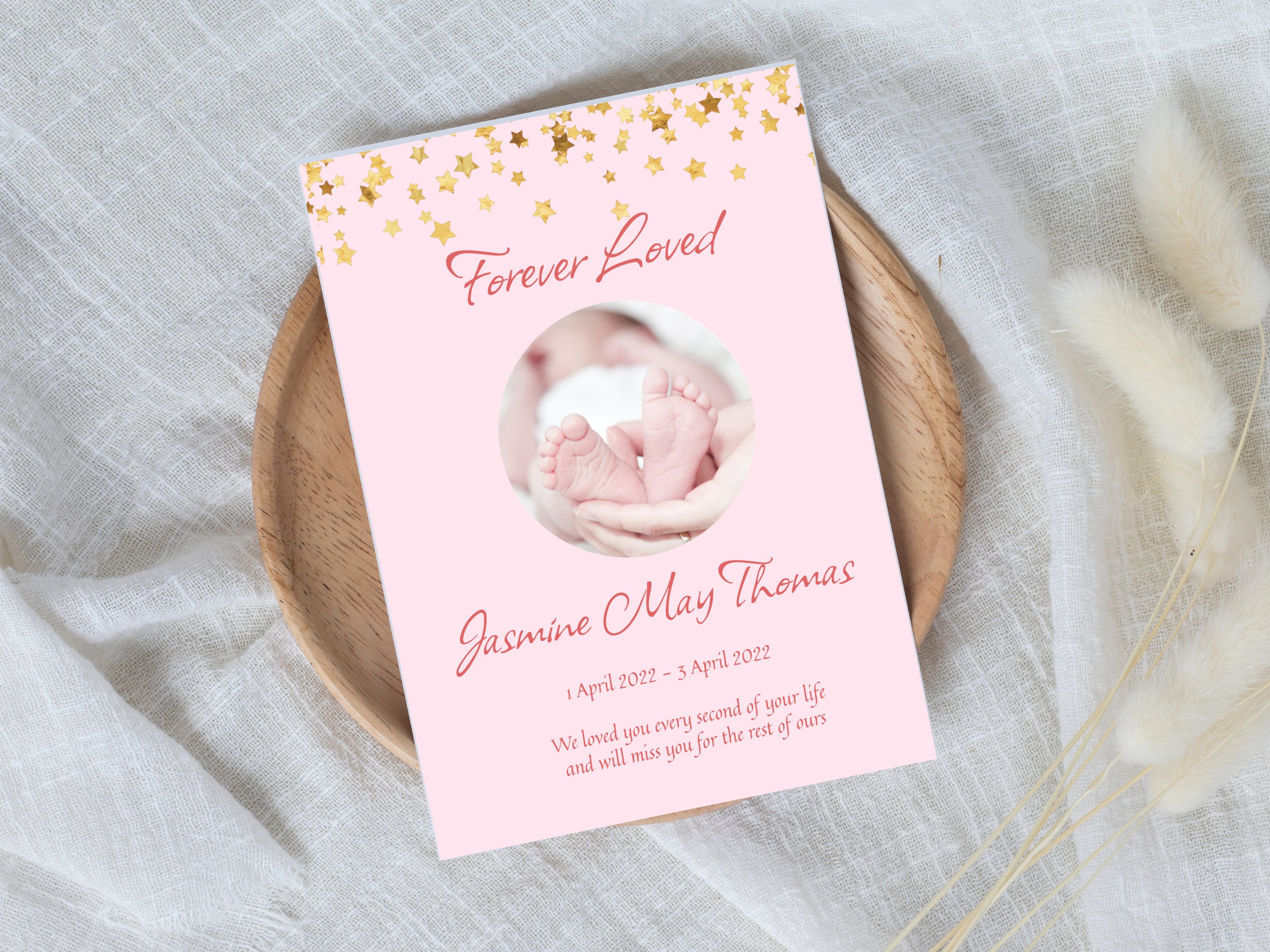 Child or Baby Funeral Program, Child or Baby Order of Service, Girl ...