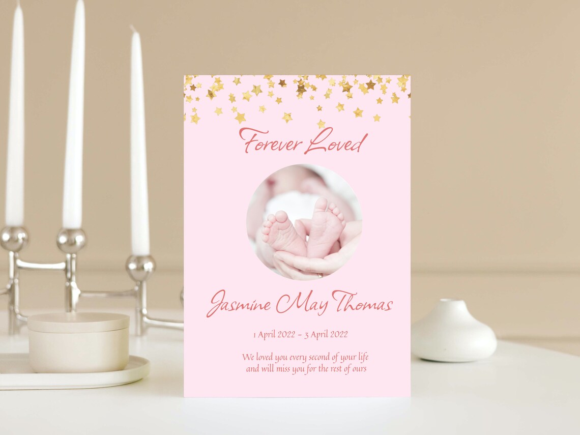 Child or Baby Funeral Program, Child or Baby Order of Service, Girl ...