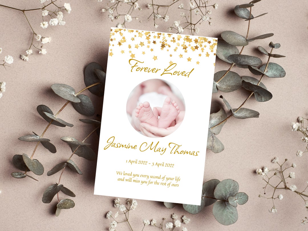 Child or Baby Funeral Program, Child or Baby Order of Service, Girl ...