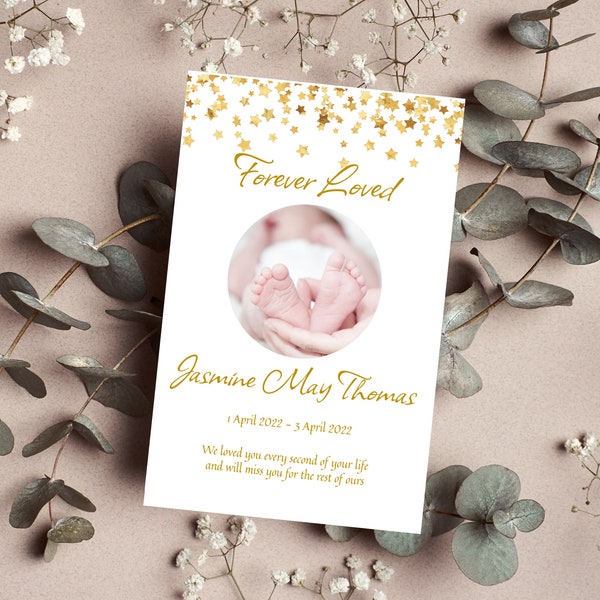 Infant Funeral Program - Etsy