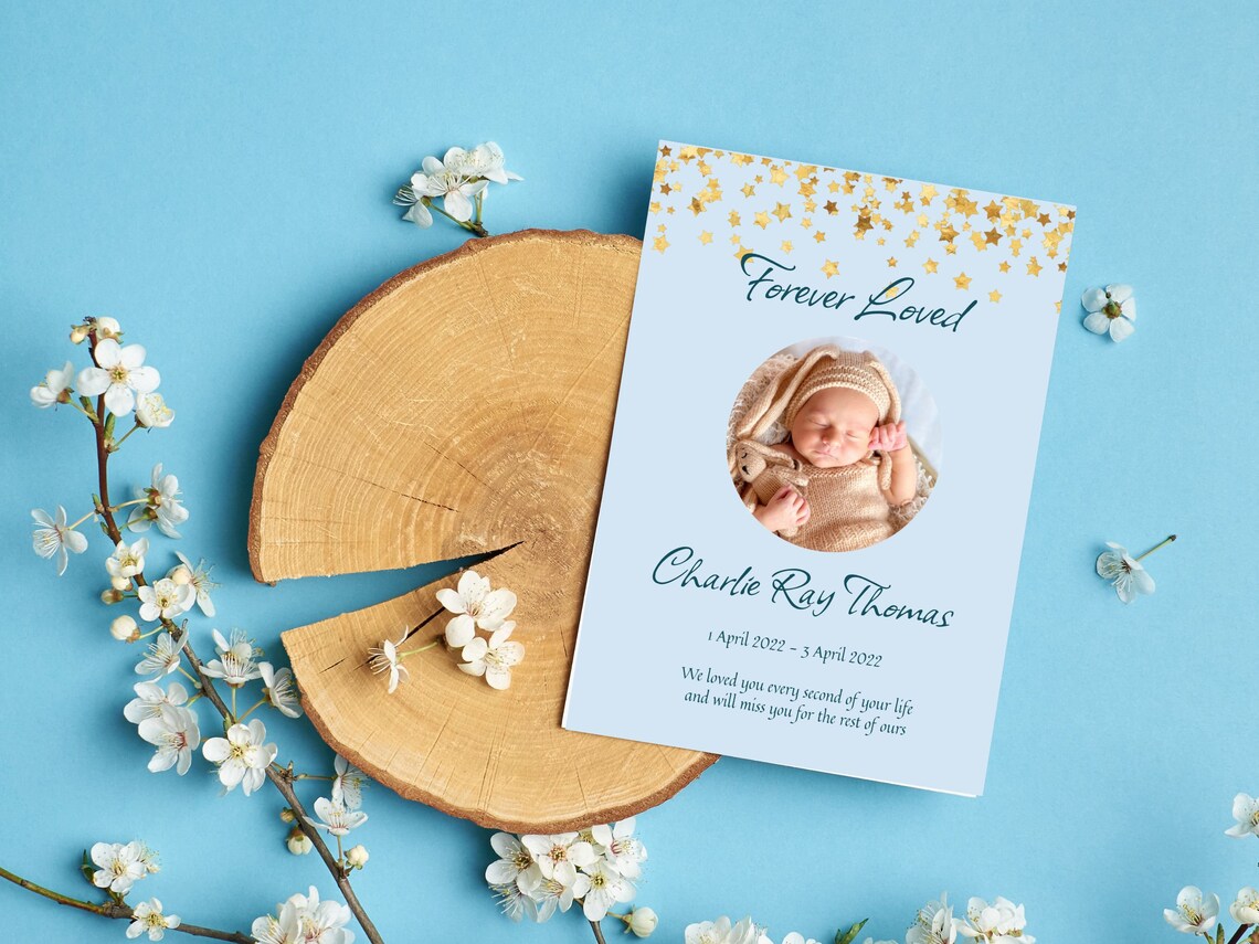 Child or Baby Funeral Program, Child or Baby Order of Service, Boy ...