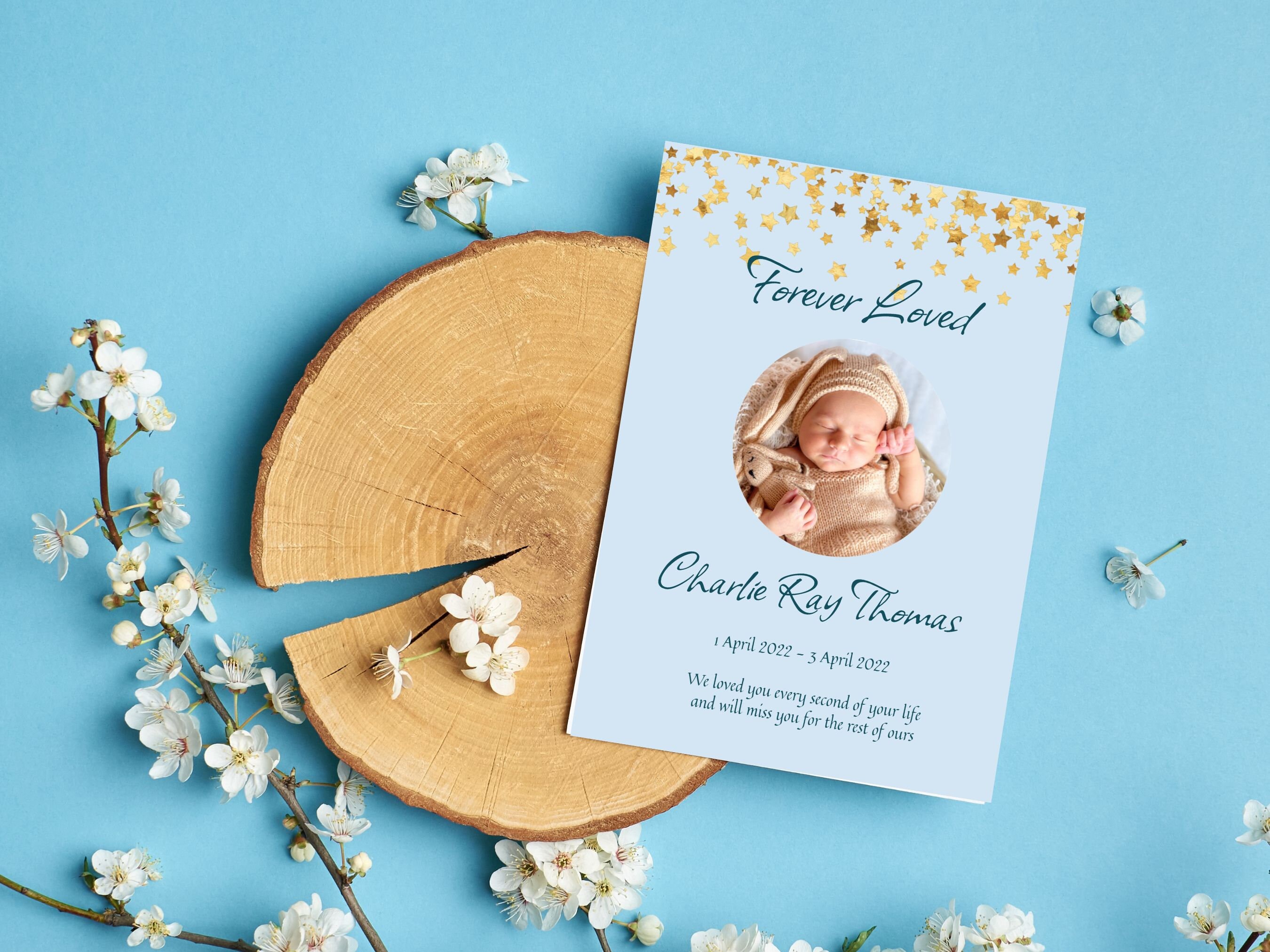 Child or Baby Funeral Program, Child or Baby Order of Service, Boy ...