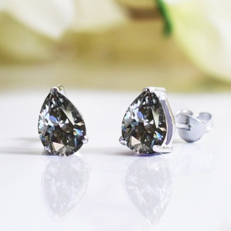 Dark Gray Earrings - Etsy