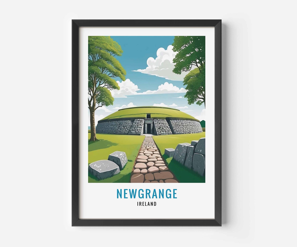 Newgrange Print, Ireland Poster, County Meath Print, Newgrange ...