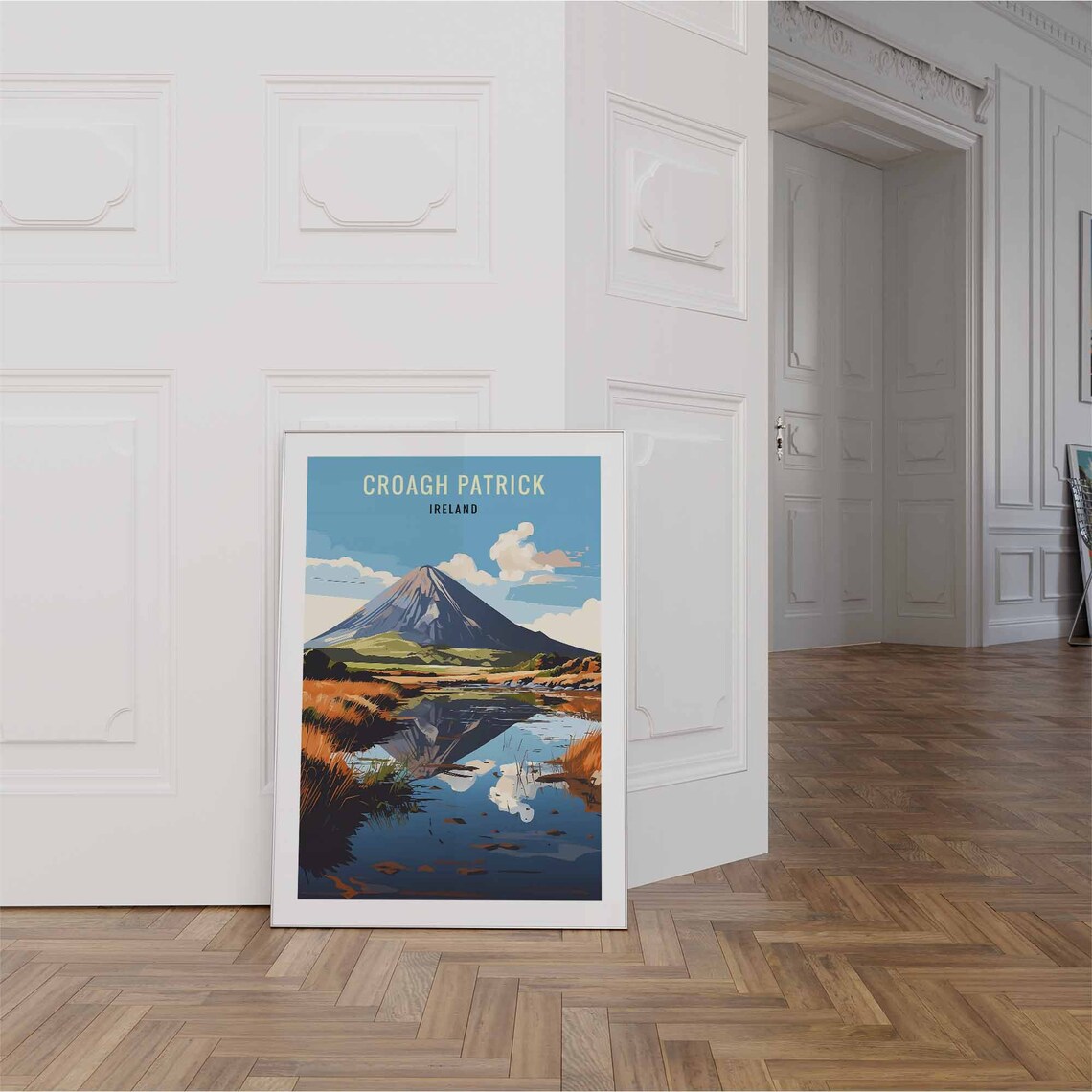 Croagh Patrick Print, Ireland Poster, County Mayo Poster, Croagh ...
