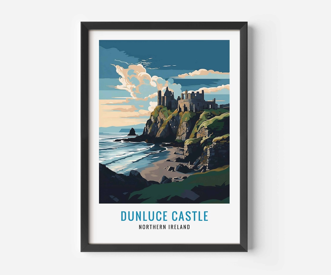 Dunluce Castle Print: Northern Ireland Travel Poster - Etsy
