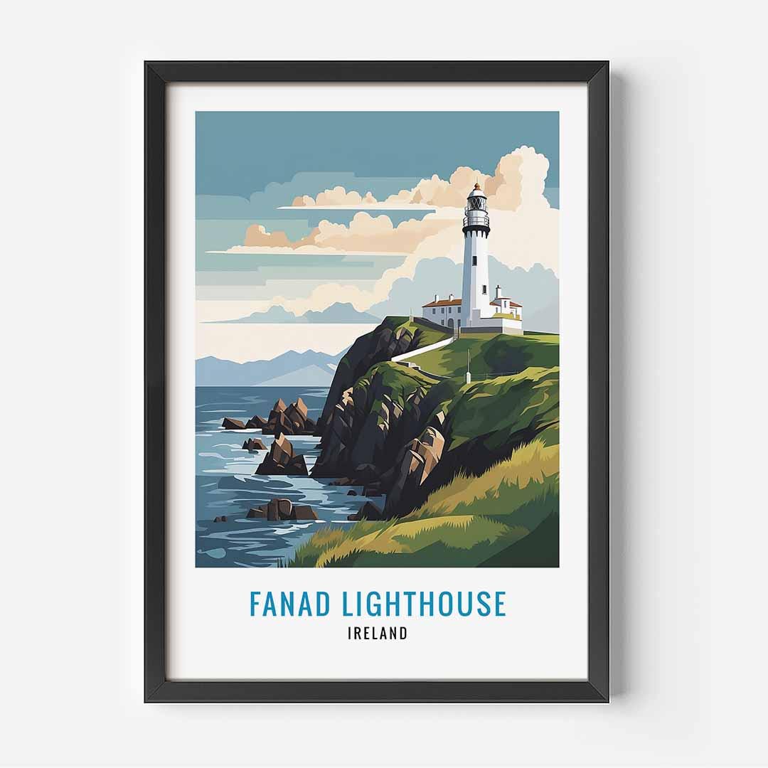 Fanad Lighthouse Print: Ireland Travel Poster - Etsy