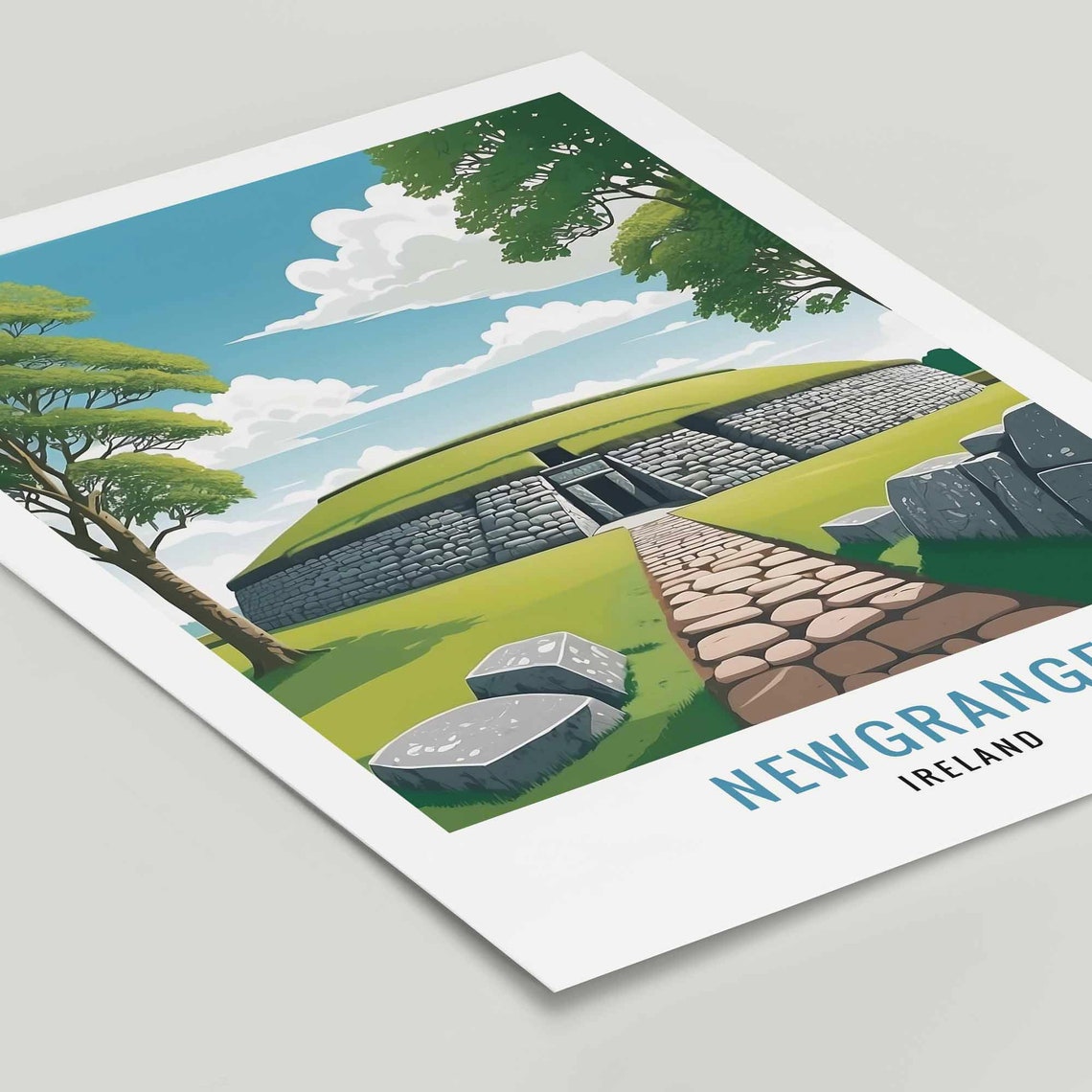Newgrange Print, Ireland Poster, County Meath Print, Newgrange ...