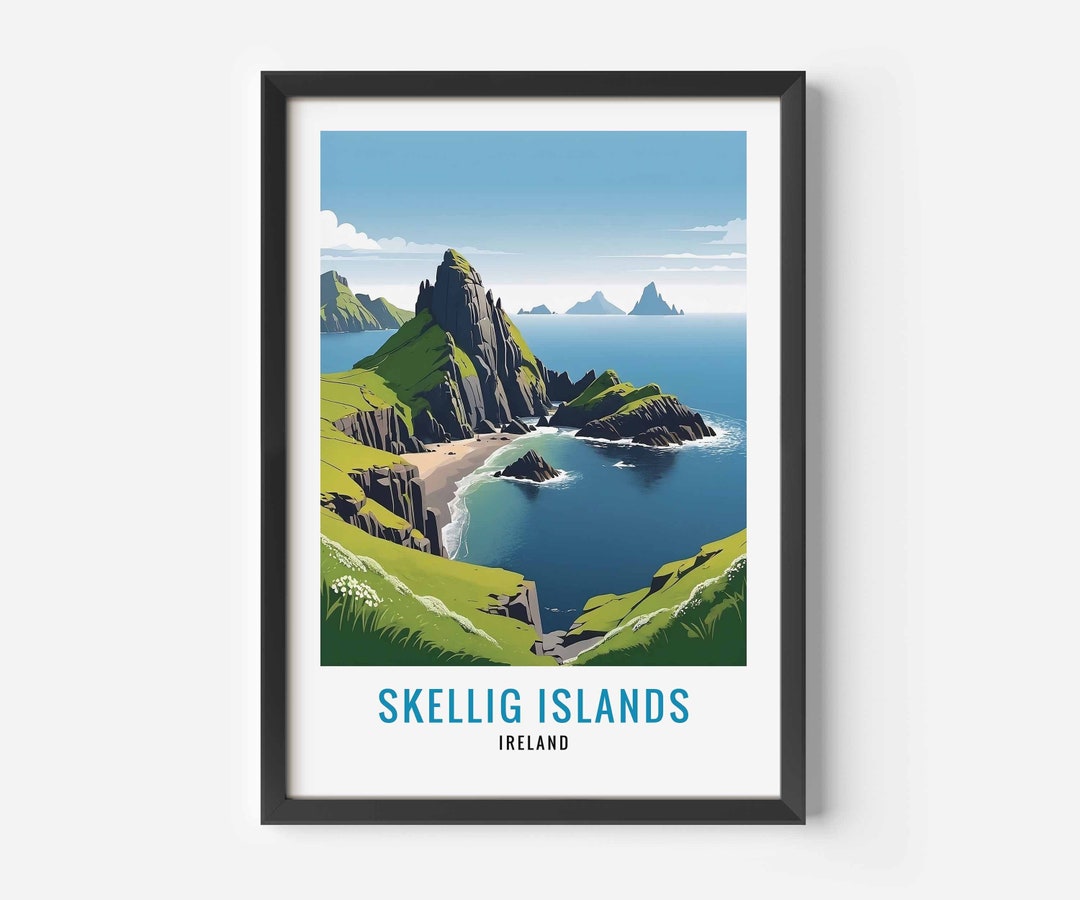 Skellig Islands Print, Ireland Poster, County Kerry Poster, Skellig ...