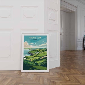 County Cork Print, Ireland Poster, Cork Illustration, Travel Poster - Etsy