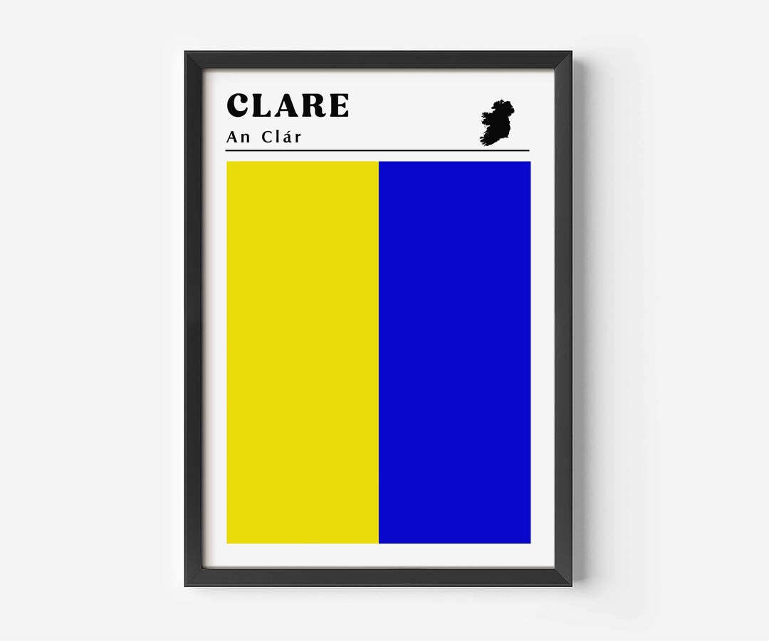 Clare Flag Print: County Clare GAA Poster - Etsy