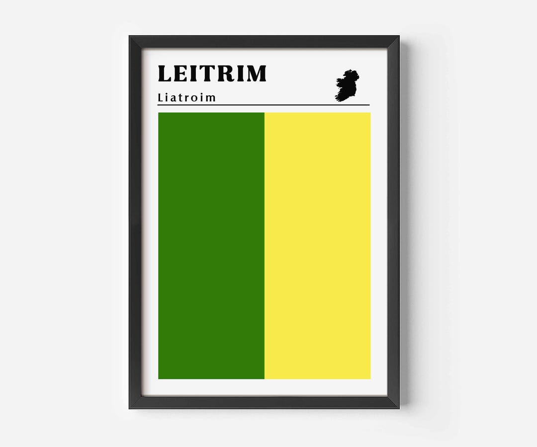 Leitrim Flag Print, County Leitrim Print, Leitrim Poster, Leitrim Flag ...