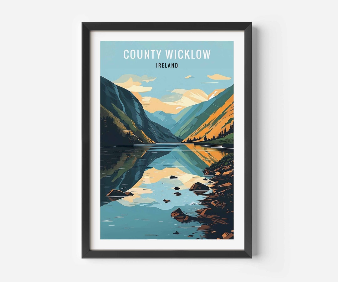 County Wicklow Print, Ireland Poster, Wicklow Mountains Poster, Wicklow ...