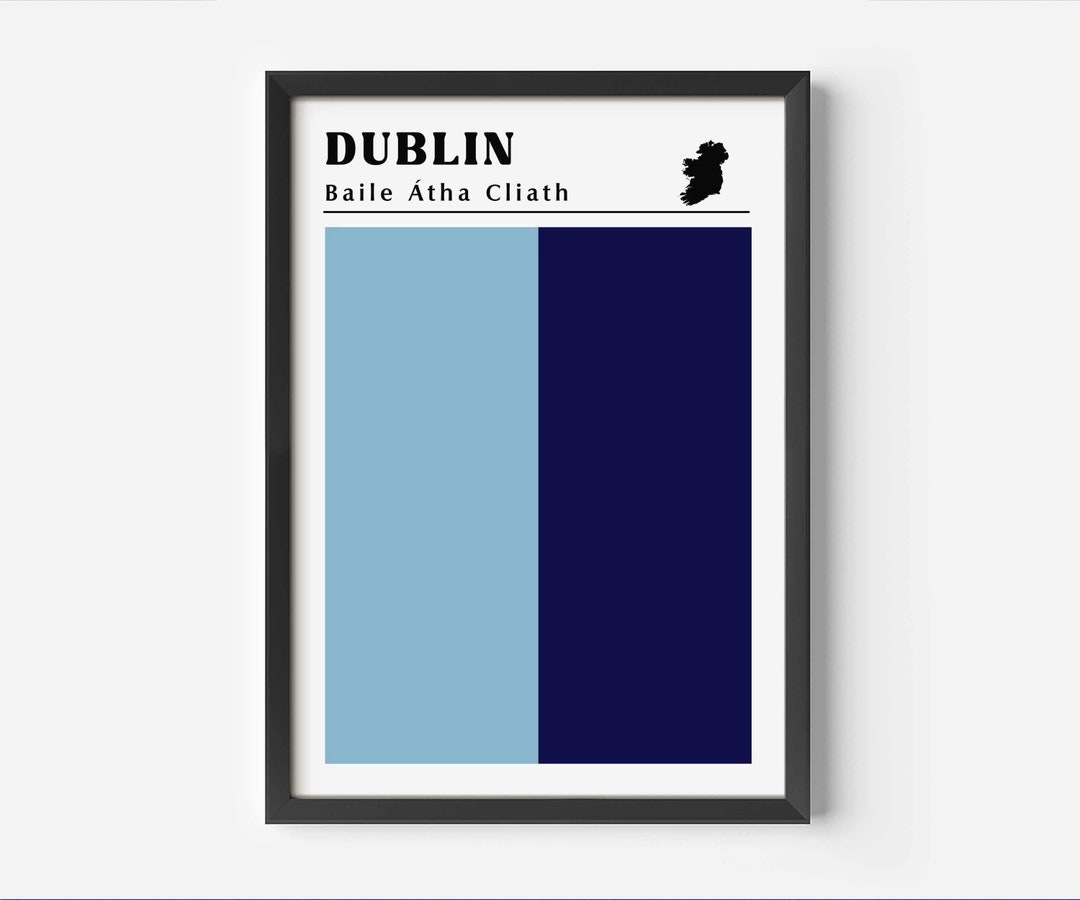 Dublin Flag, County Dublin Print, County Dublin Flag, Dublin Wall Art ...