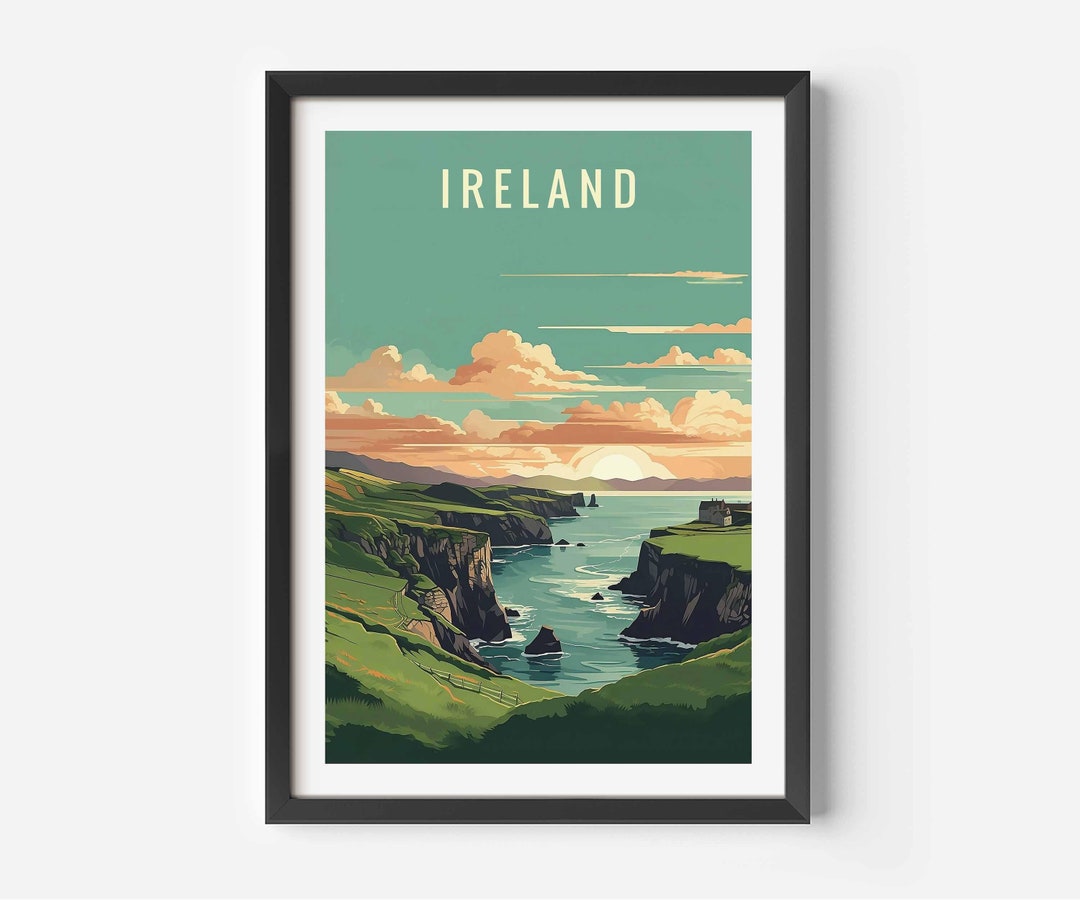 Ireland Print, Ireland Poster, Ireland Wall Art, Travel Poster - Etsy
