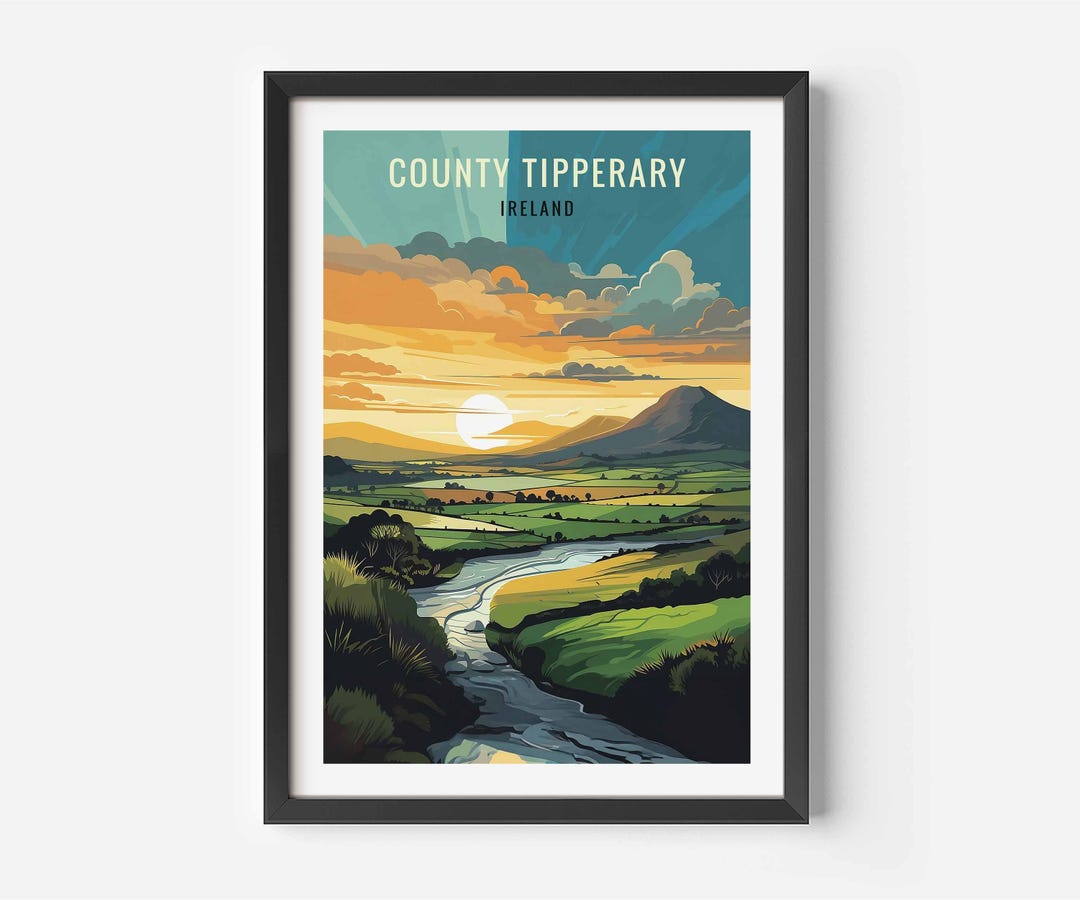 County Tipperary Print: Ireland Travel Poster - Etsy